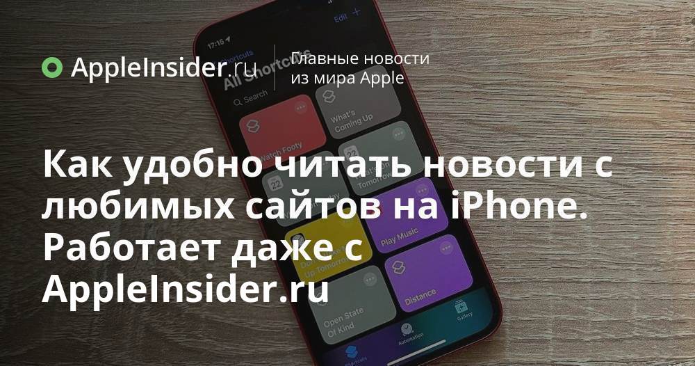 Как удобно читать новости с любимых сайтов на iPhone. Работает даже с AppleInsider.ru ...